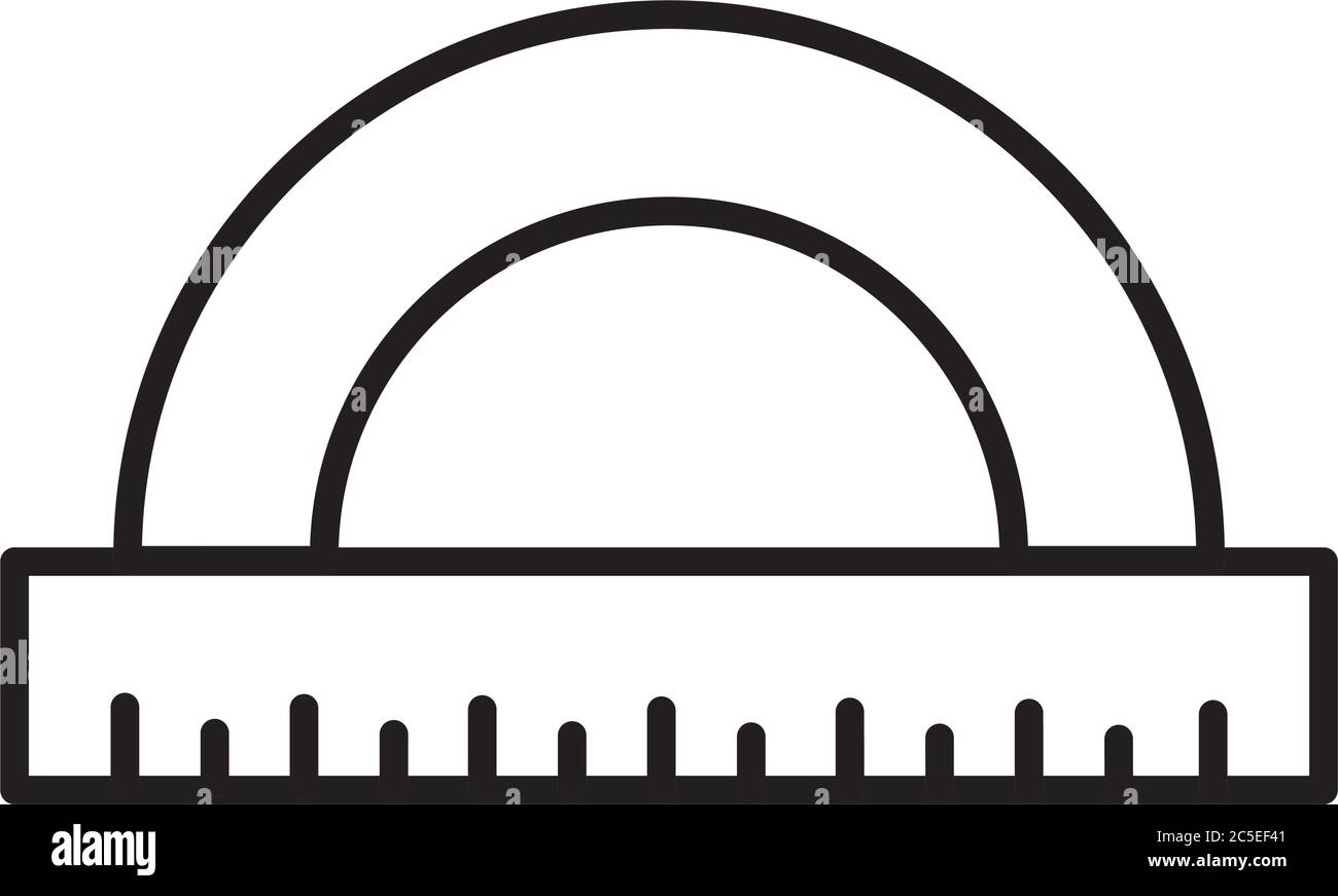 Ruler line style icon design, Instrument tool work measurement lenght ...