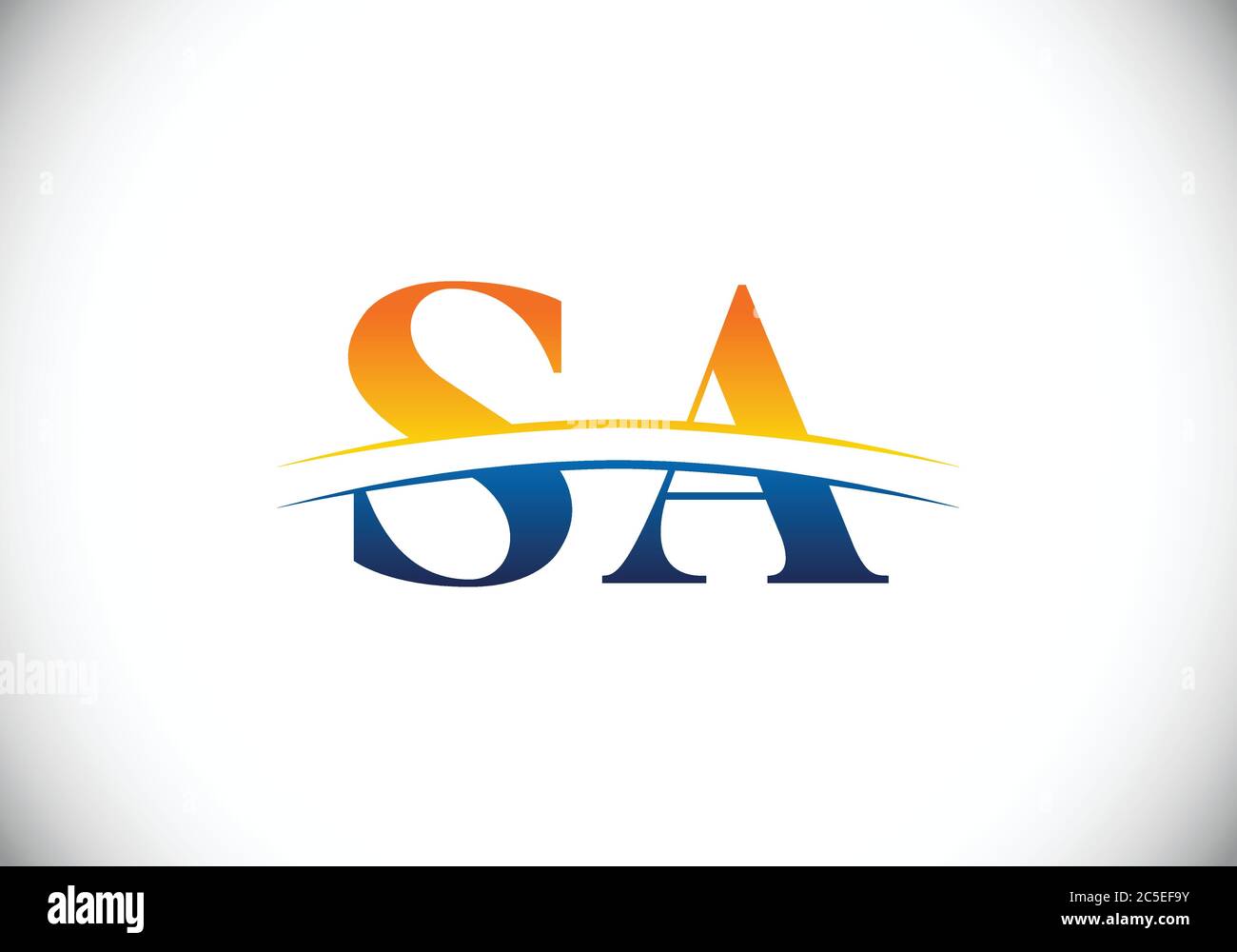 Initial Monogram Letter S A Logo Design Vector Template. S A Letter ...