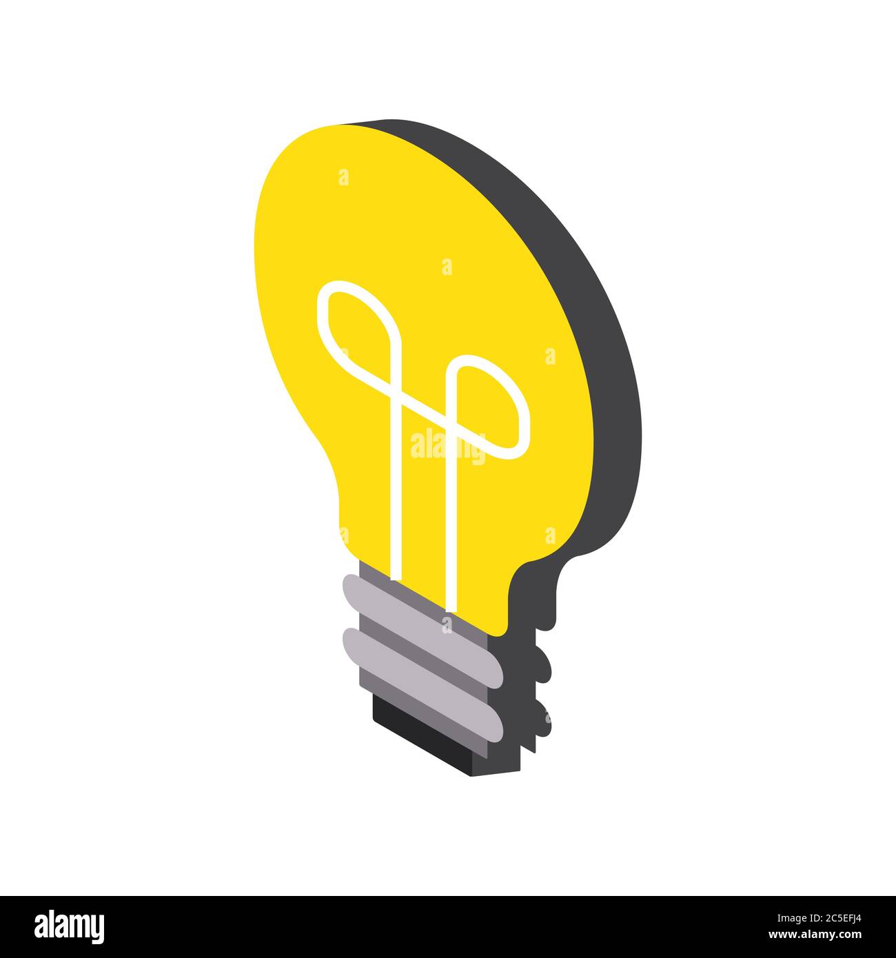 Isometric of The Illustration of light bulb icon. EPS 10 Stock Vector ...