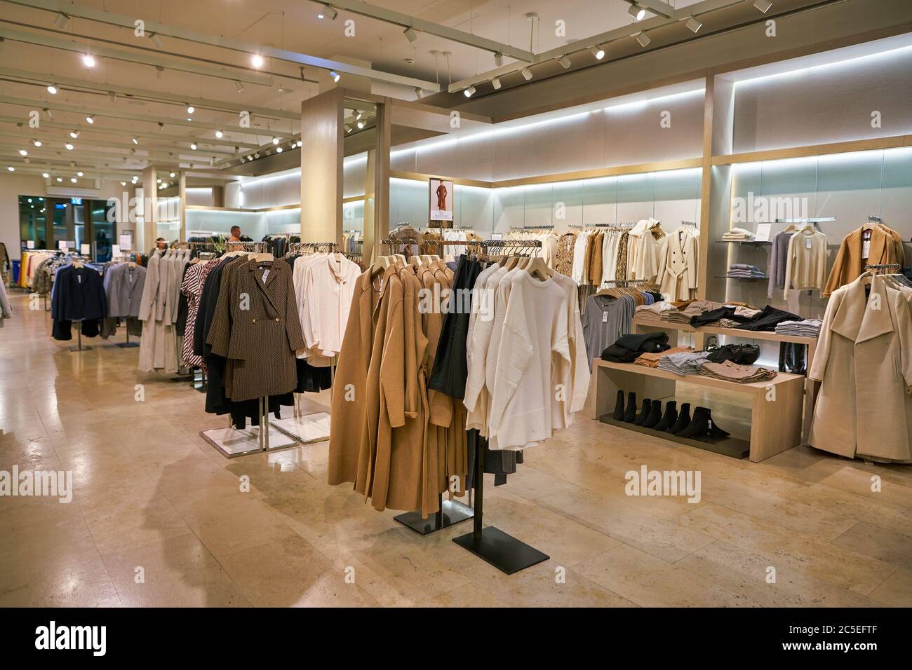 BERLIN, GERMANY - CIRCA SEPTEMBER, 2019: interior shot of Mango store ...