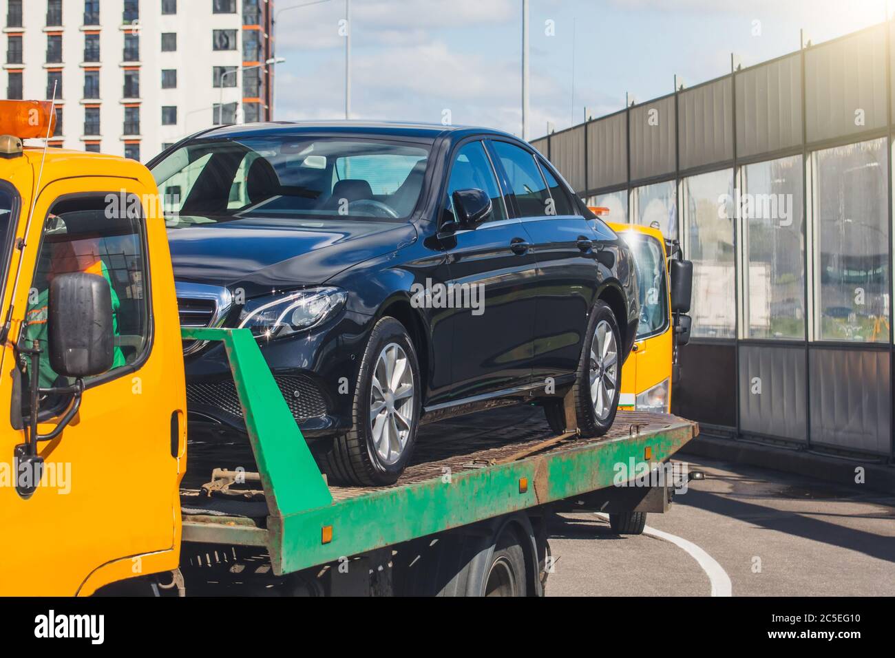 Police car recovery breakdown hi-res stock photography and images - Alamy