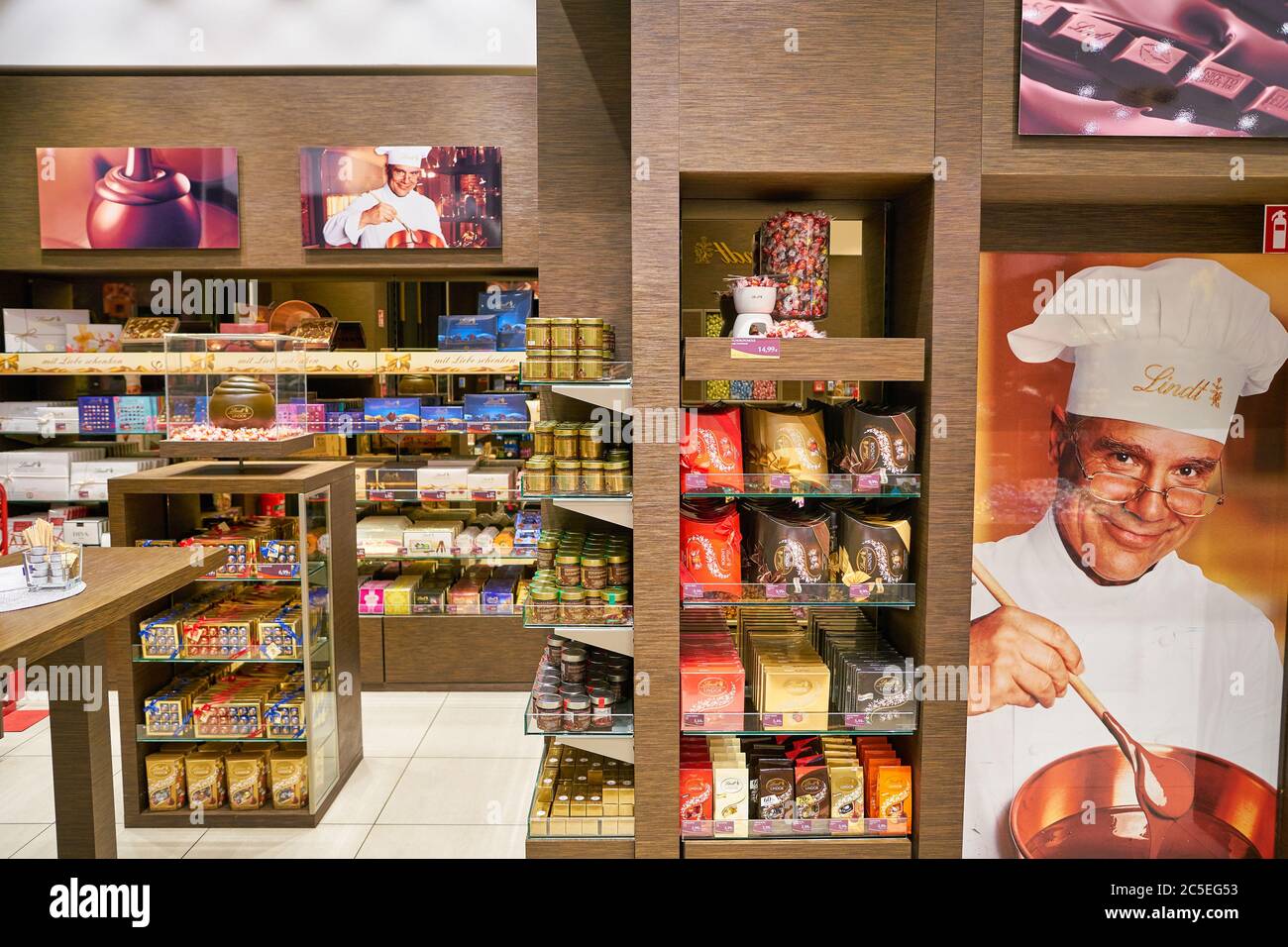 BERLIN, GERMANY - CIRCA SEPTEMBER, 2019: interior shot at Lindt store ...