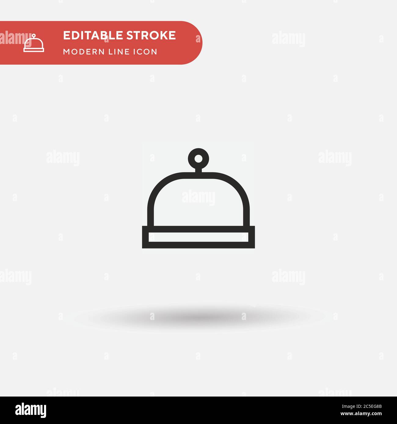 Cloche Simple vector icon. Illustration symbol design template for web ...