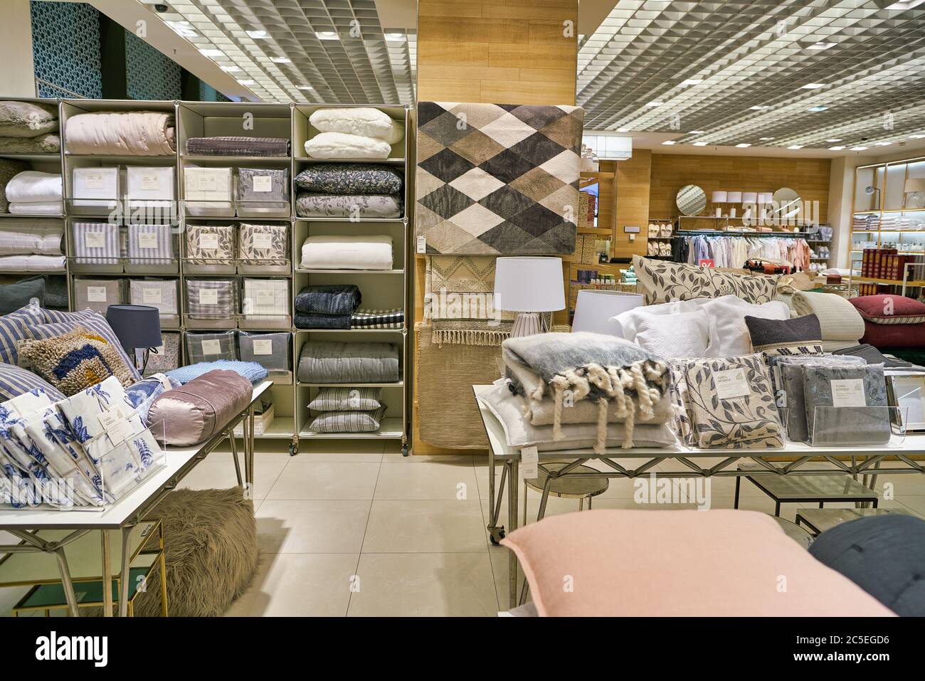 BERLIN, GERMANY - CIRCA SEPTEMBER, 2019: interior shot of Zara Home ...