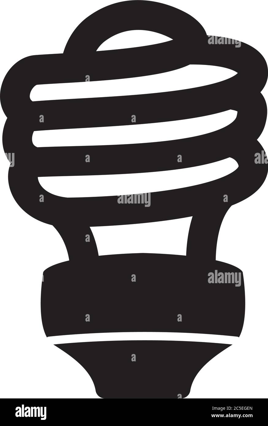 cfl bulb light icon over white background, silhouette style, vector ...