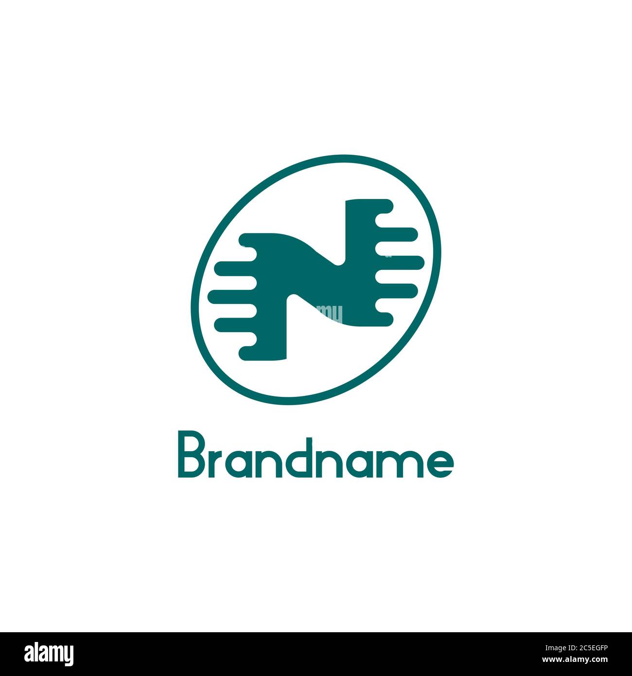 Stylized letter logo on Cut Out Stock Images & Pictures - Alamy