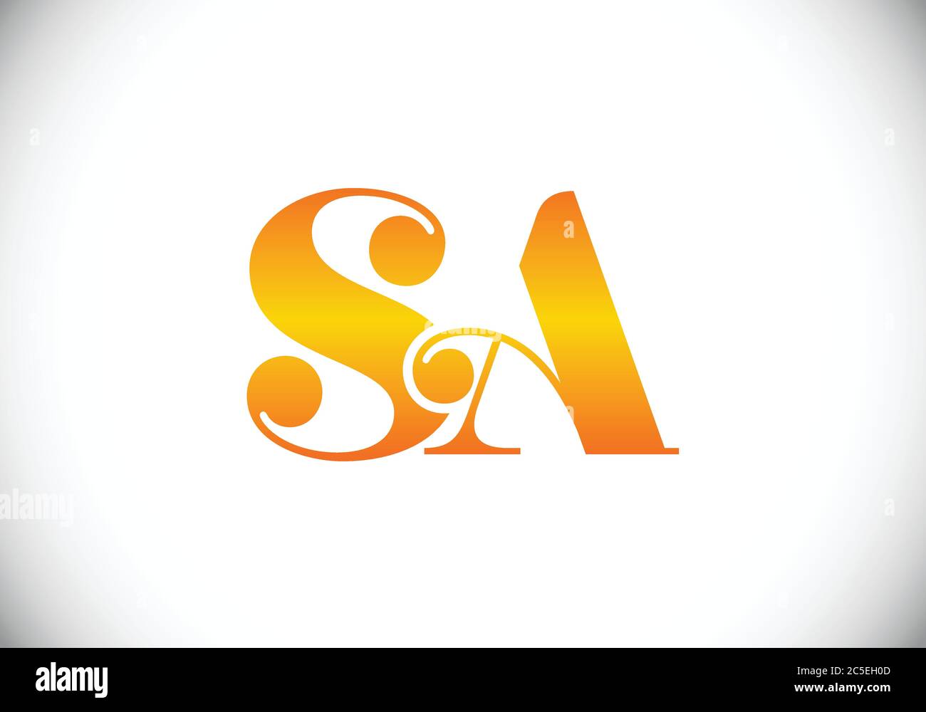 Initial Monogram Letter S A Logo Design Vector Template. S A Letter ...