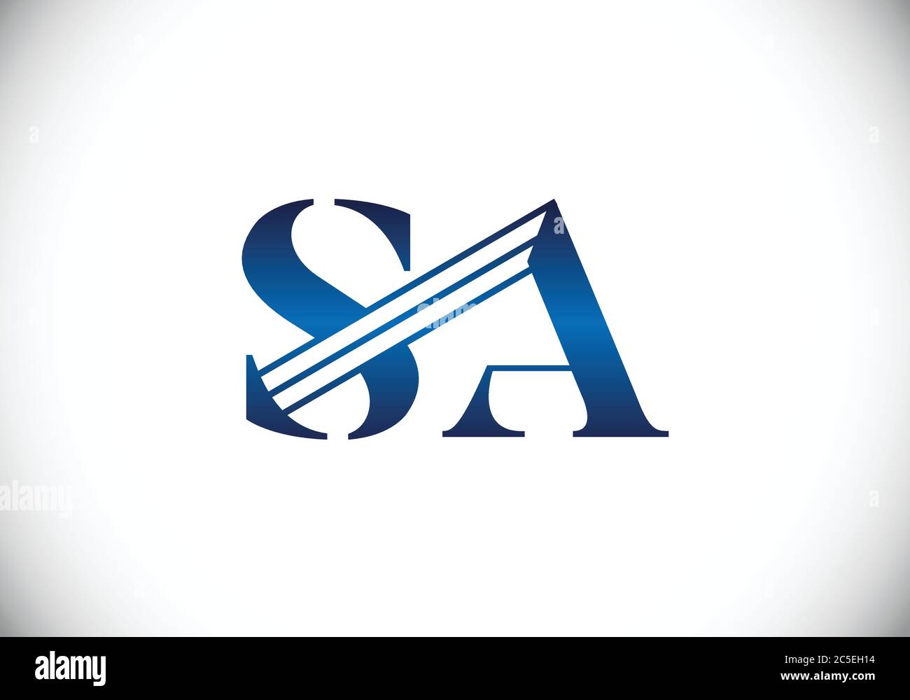 Initial Monogram Letter S A Logo Design Vector Template. S A Letter ...