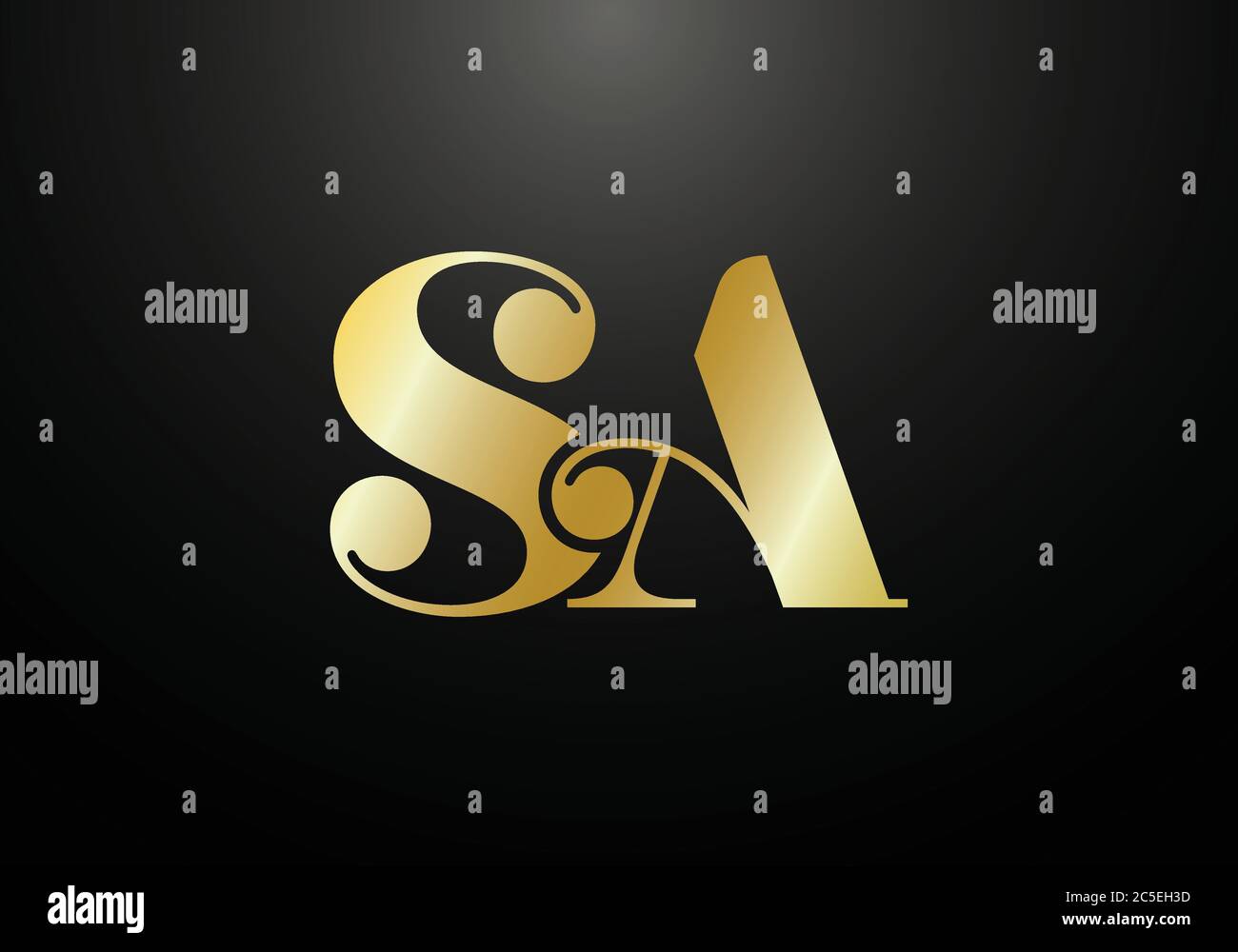 Initial Monogram Letter S A Logo Design Vector Template. S A Letter ...