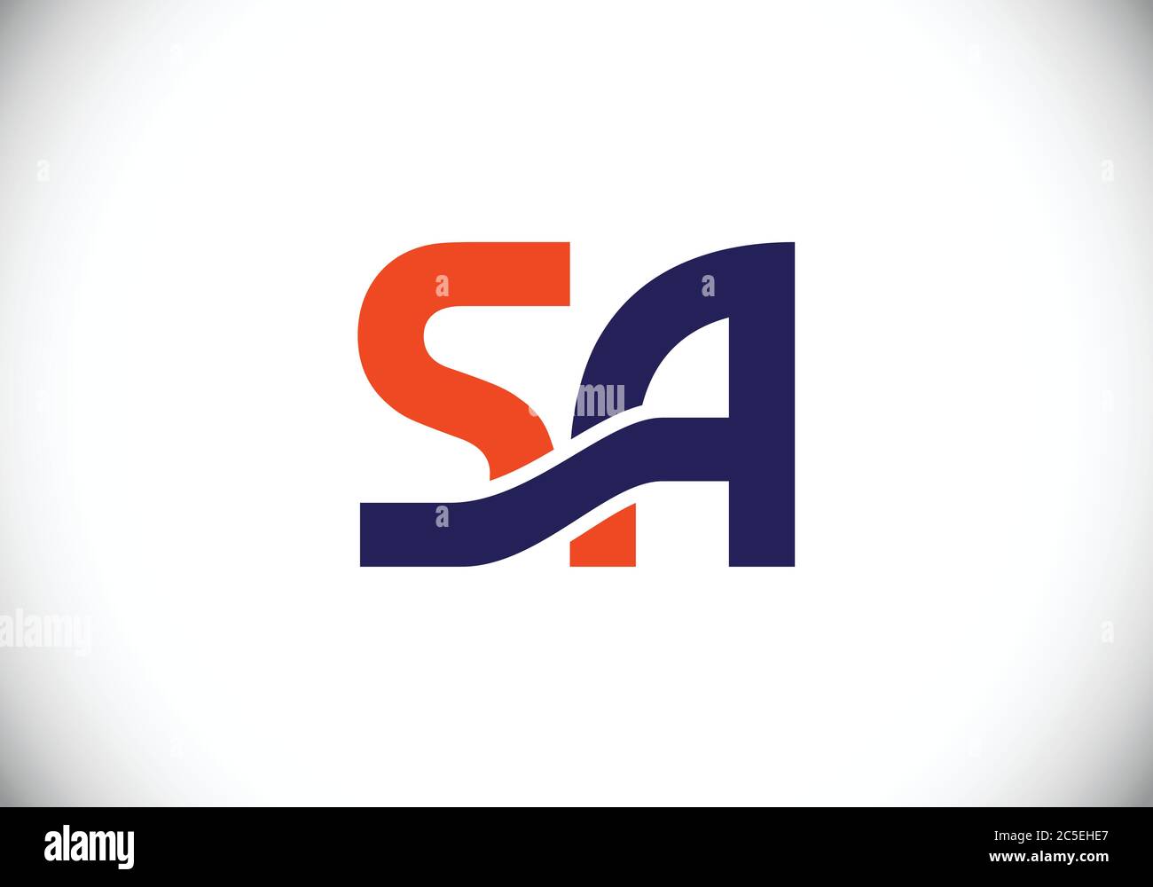 Initial Monogram Letter S A Logo Design Vector Template. S A Letter ...