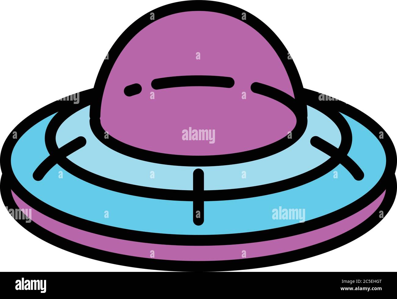Ufo ship icon. Outline ufo ship vector icon for web design isolated on ...
