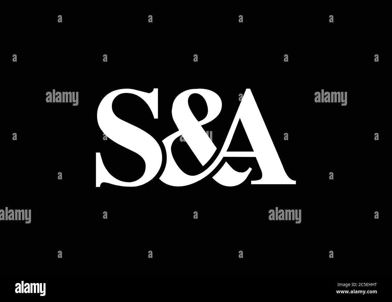 Initial Monogram Letter S A Logo Design Vector Template. S A Letter ...