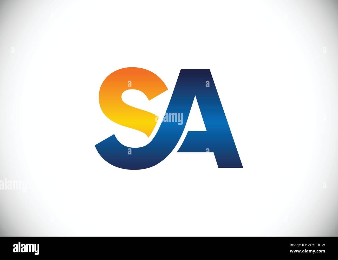 Initial Monogram Letter S A Logo Design Vector Template. S A Letter ...