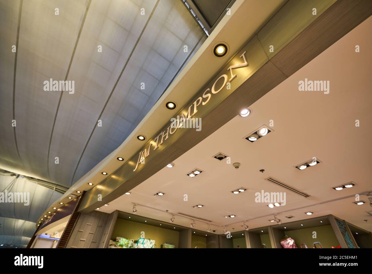 BANGKOK, THAILAND - CIRCA JANUARY, 2020: Jim Thompson sign seen in ...