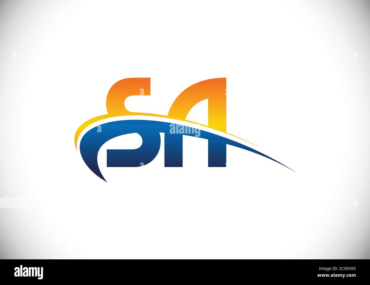 Initial Monogram Letter S A Logo Design Vector Template. S A Letter ...