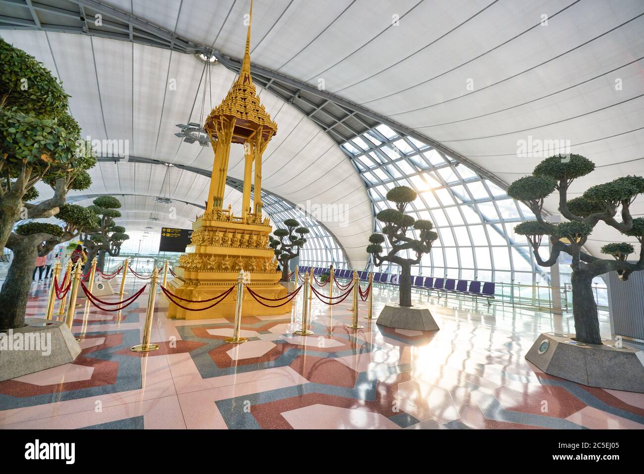 BANGKOK, THAILAND - CIRCA JANUARY, 2020: interior shot of Suvarnabhumi ...
