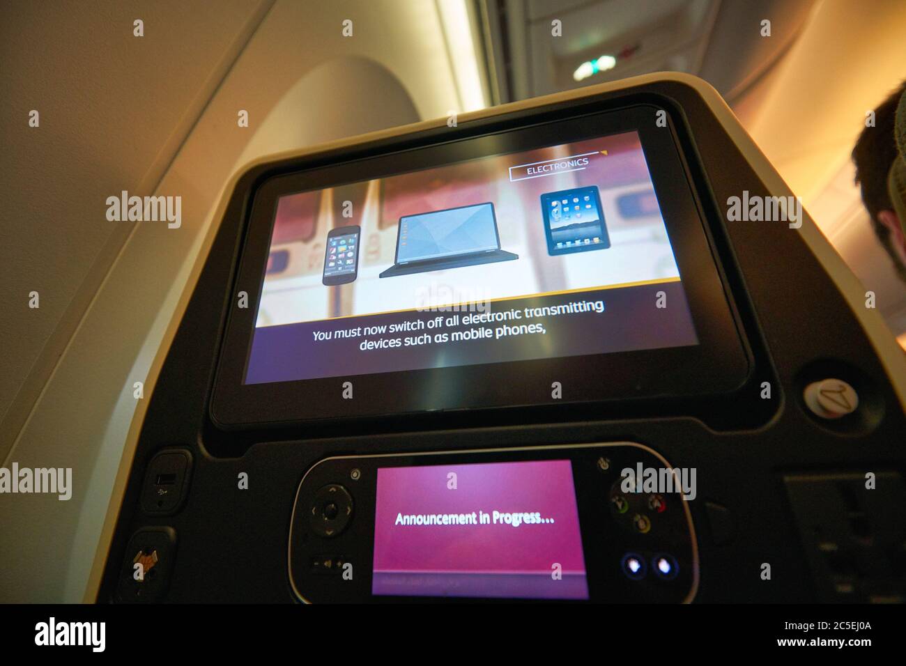 BANGKOK, THAILAND - CIRCA JANUARY, 2020: close up shot of seat back ...