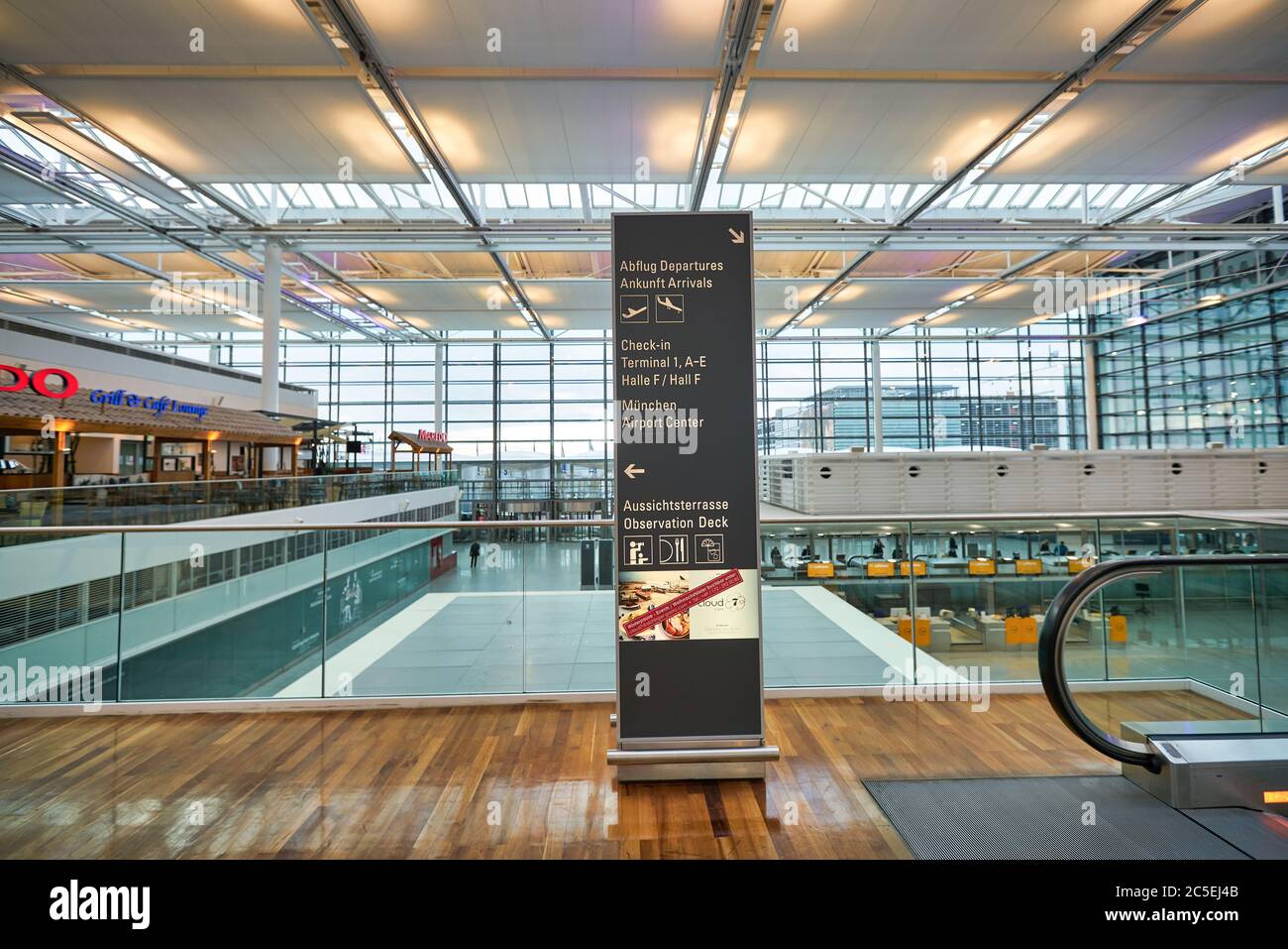 MUNICH, GERMANY - CIRCA JANUARY, 2020: interior shot of Terminal 2 ...