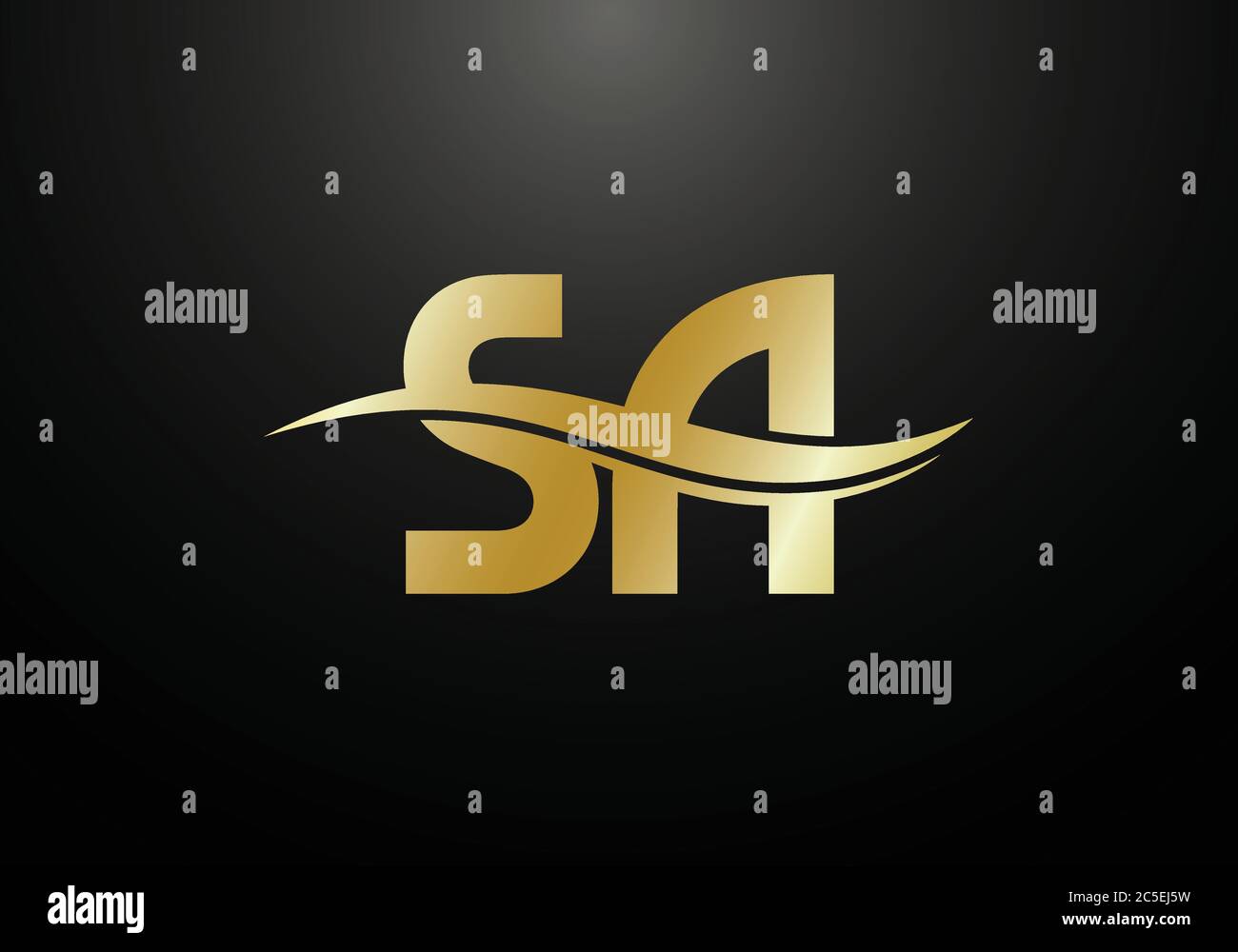 Initial Monogram Letter S A Logo Design Vector Template. S A Letter ...