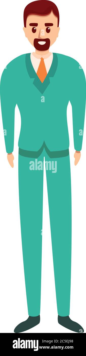 Elegant shop assistant icon. Cartoon of elegant shop assistant vector ...