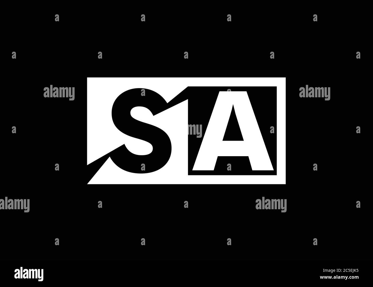 Initial Monogram Letter S A Logo Design Vector Template. S A Letter ...