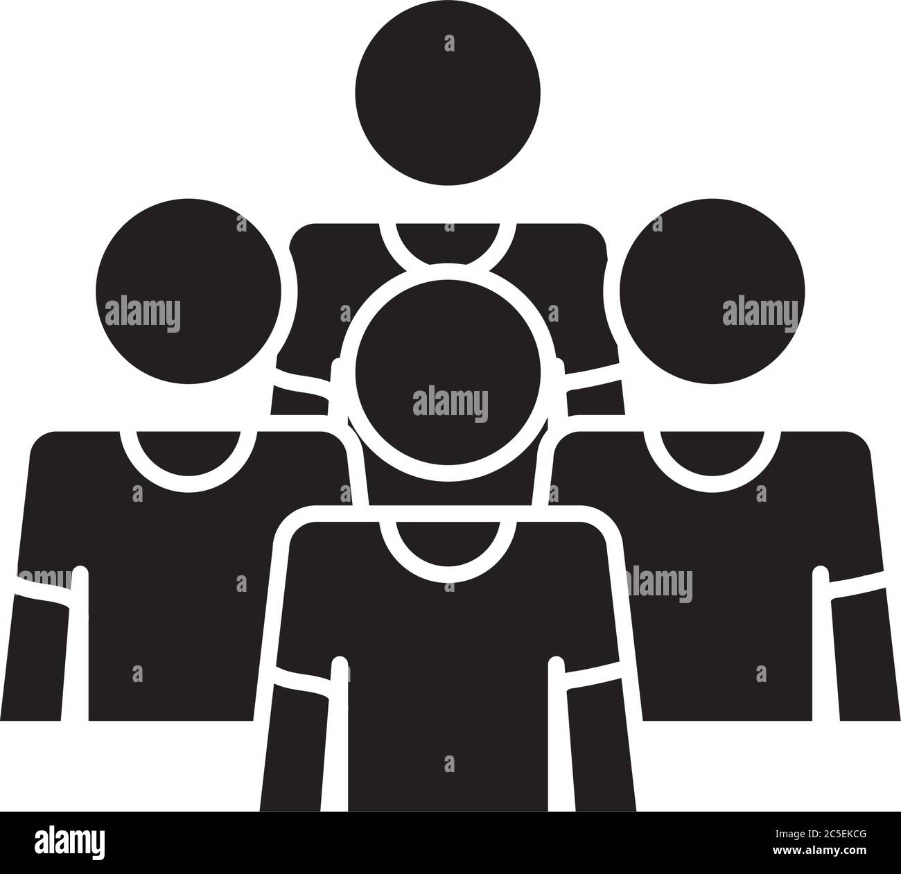 pictogram group of men icon over white background, silhouette style ...