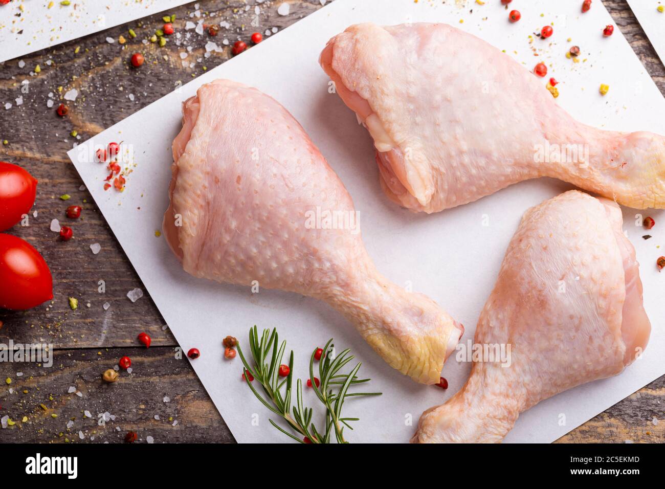 Cooking raw chicken meat in hi-res stock photography and images - Alamy