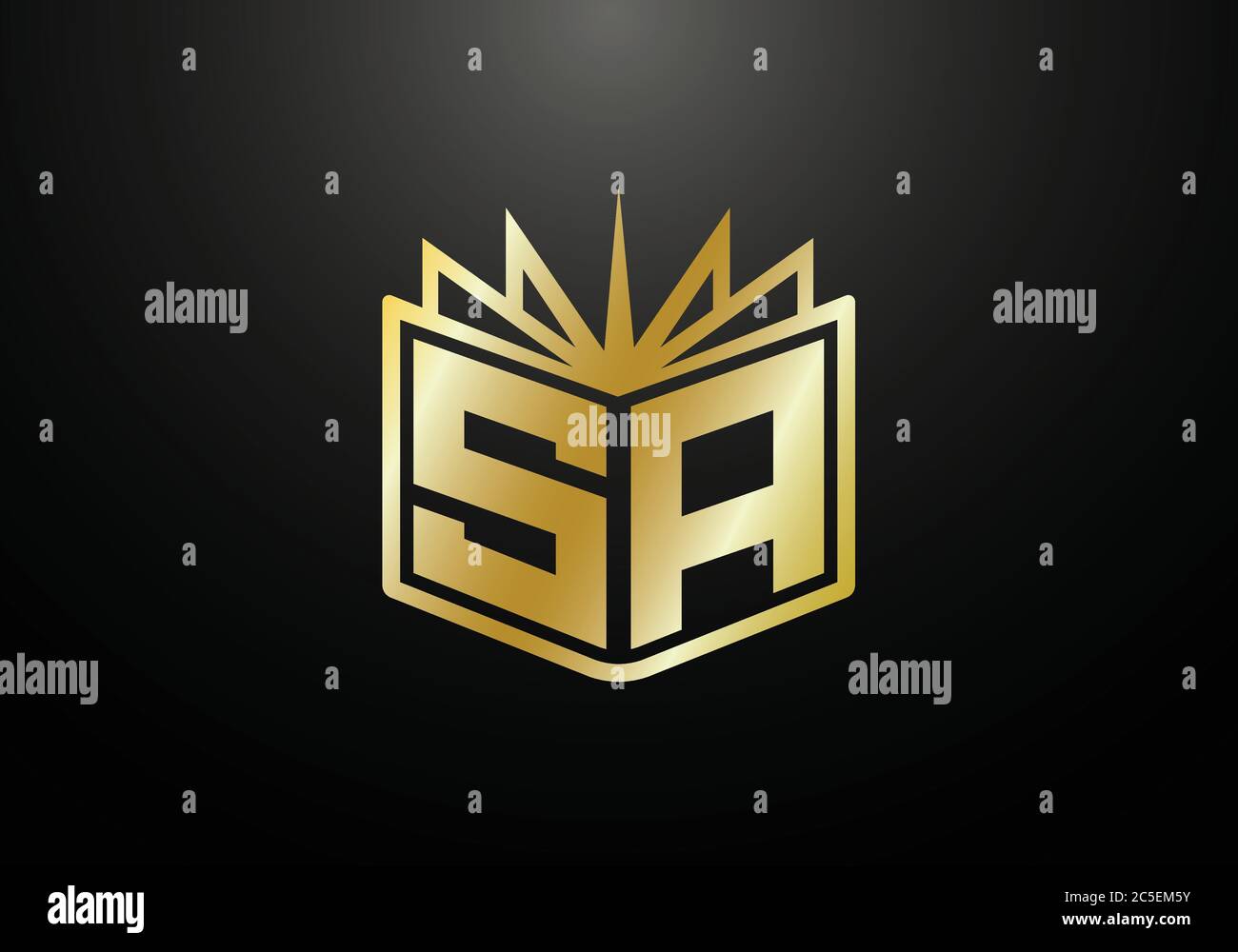 Initial Monogram Letter S A Logo Design Vector Template. S A Letter ...