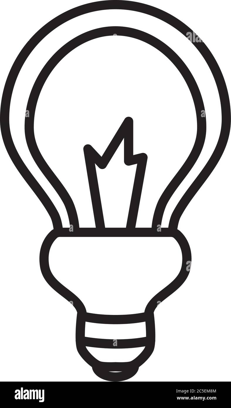 mini bulb light icon over white background, line style, vector ...