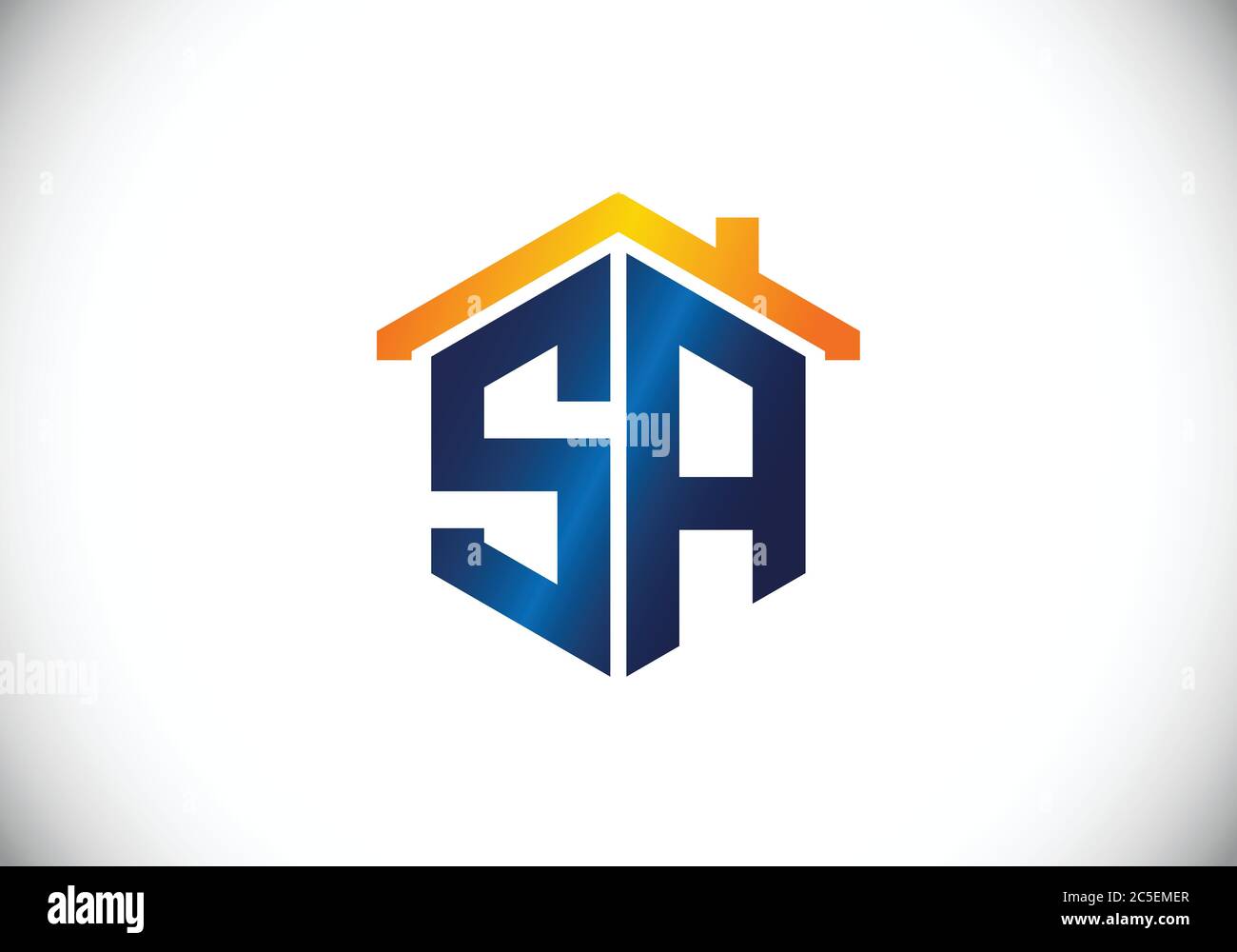 Initial Monogram Letter S A Logo Design Vector Template. S A Letter ...