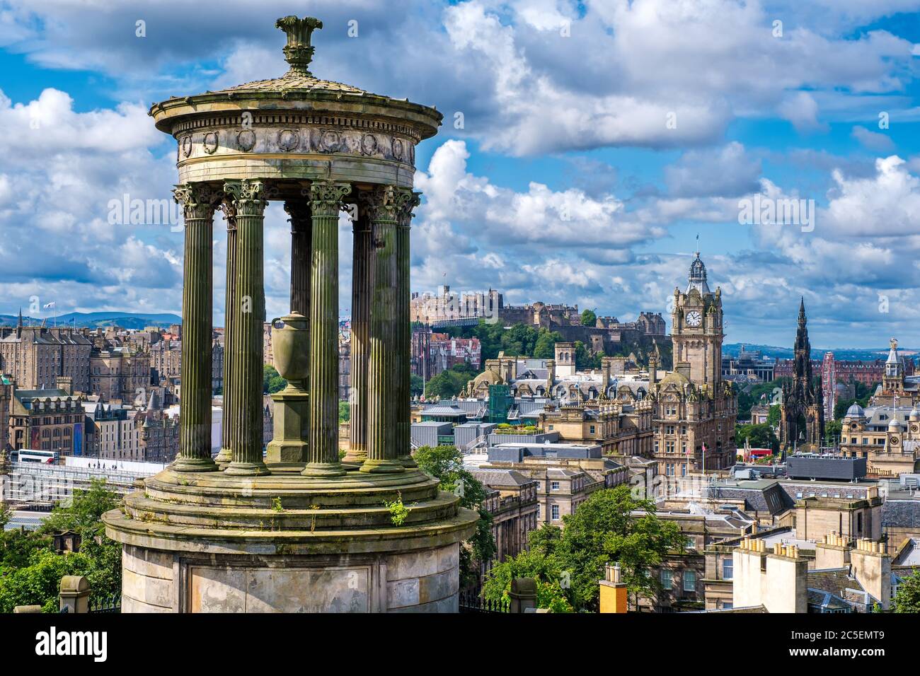 Aerial view calton hill edinburgh hi-res stock photography and images ...