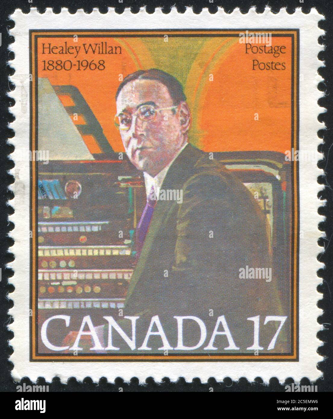 CANADA - CIRCA 1980: stamp printed by Canada, shows Healey Willan (1880 ...