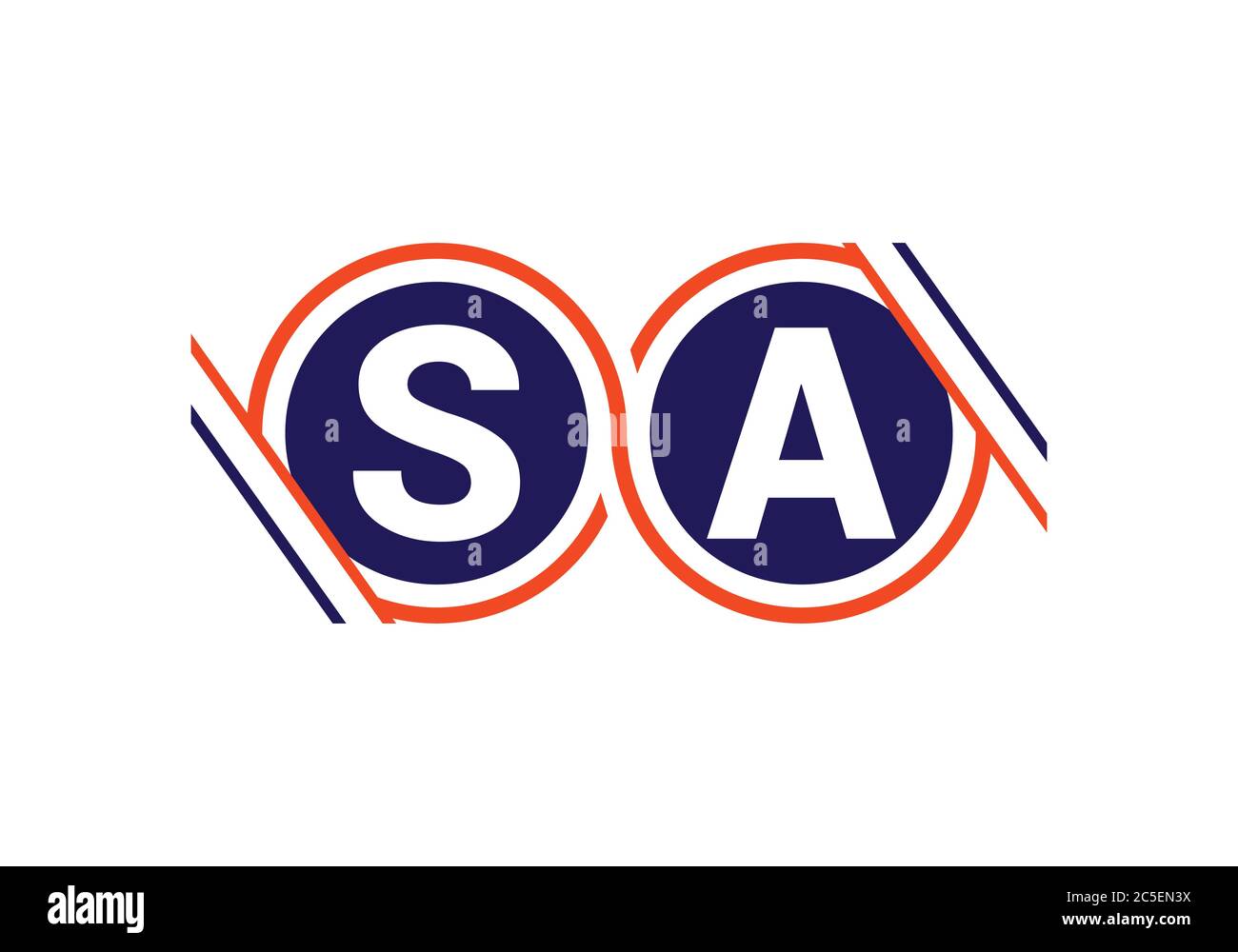 Initial Monogram Letter S A Logo Design Vector Template. S A Letter ...