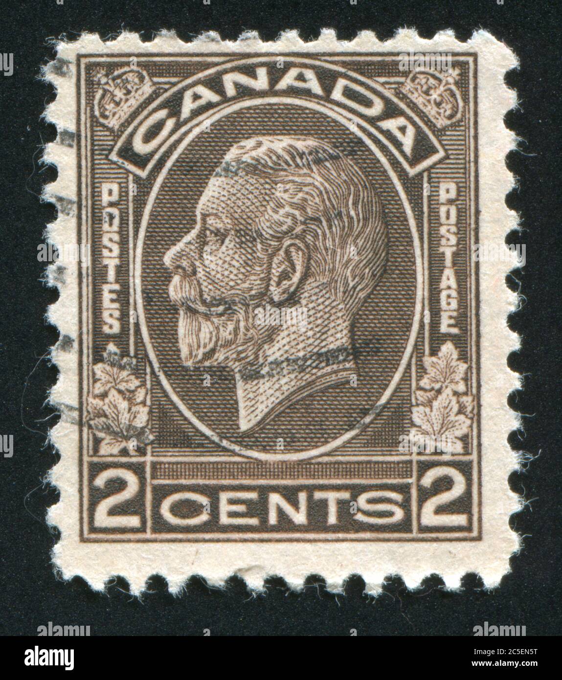 CANADA - CIRCA 1933: stamp printed by Canada, shows King George V ...