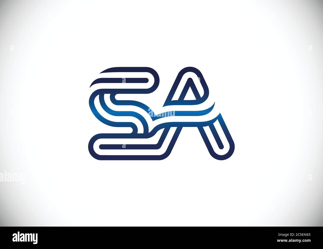 Initial Monogram Letter S A Logo Design Vector Template. S A Letter ...
