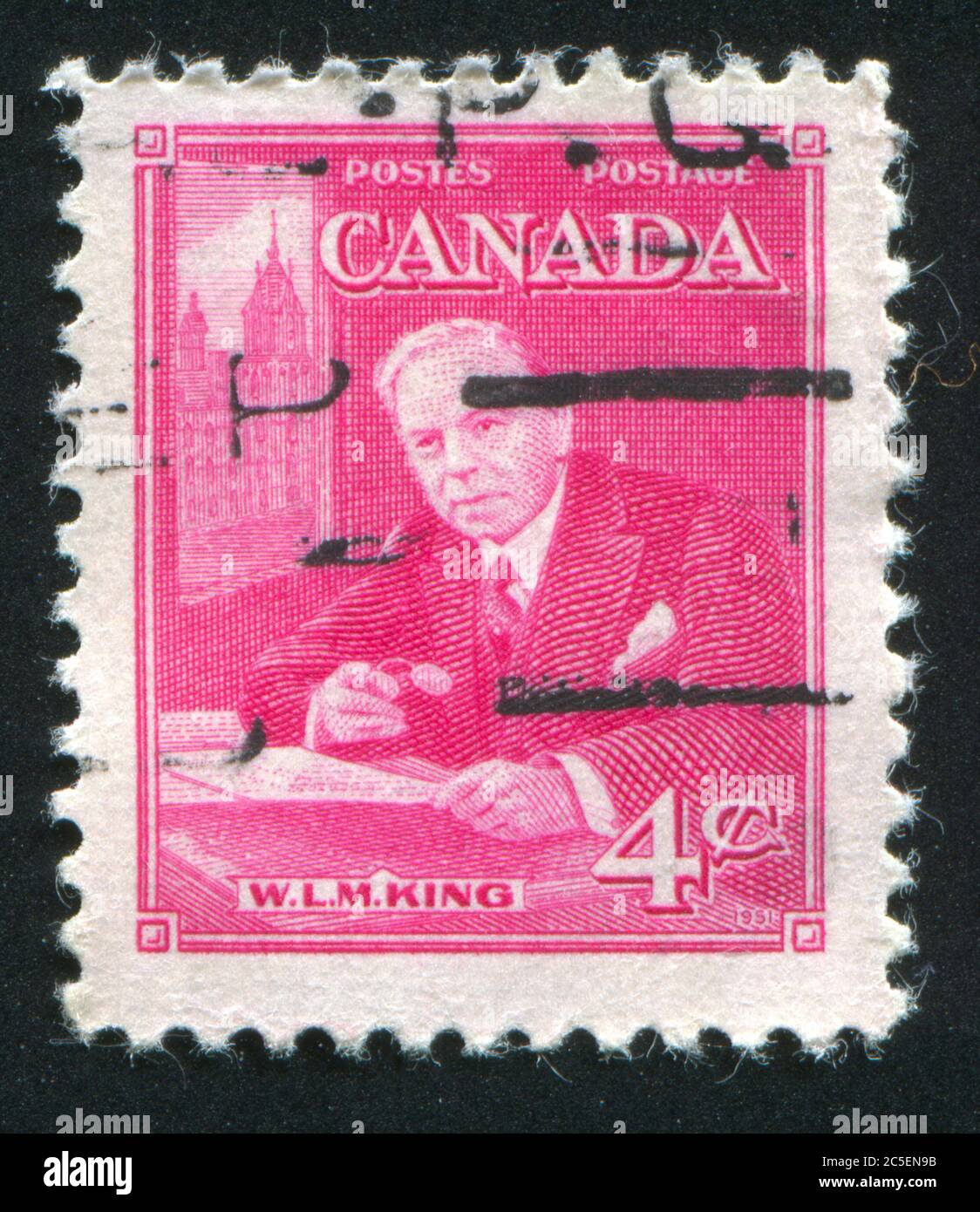 CANADA - CIRCA 1951: stamp printed by Canada, shows William L ...
