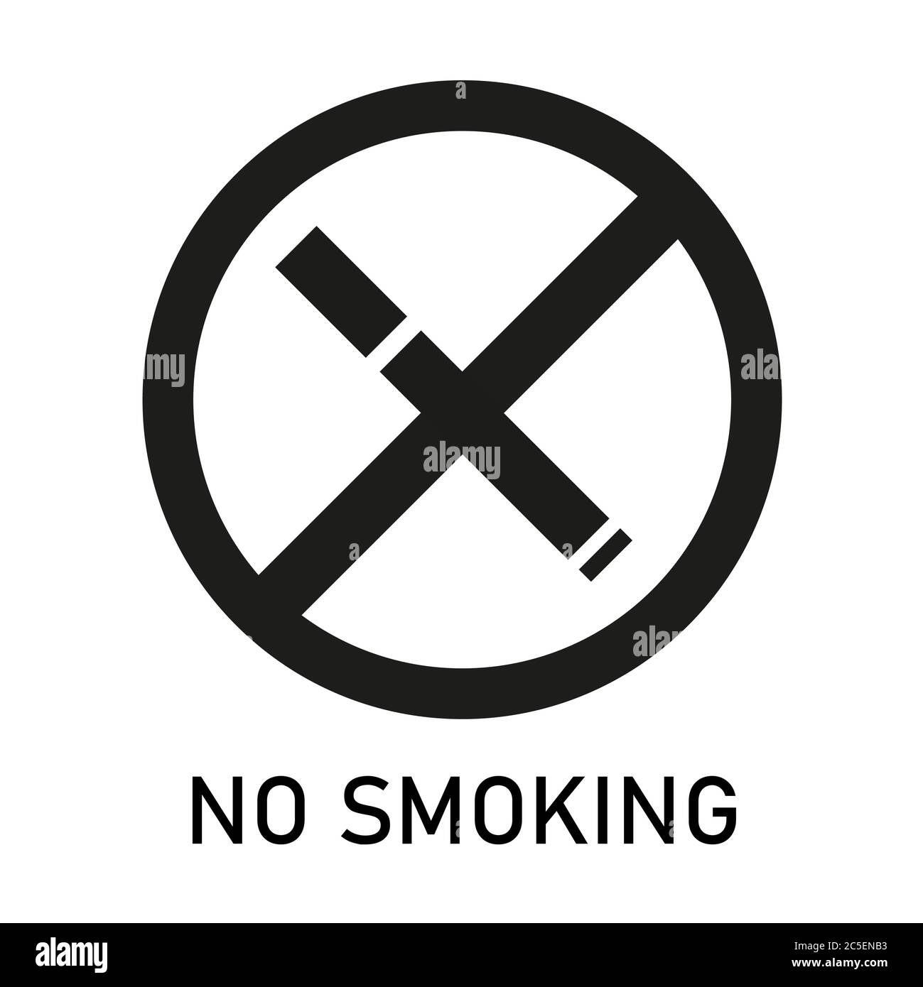 No smoking sign in trendy flat style isolated. Cigarette symbol icon ...