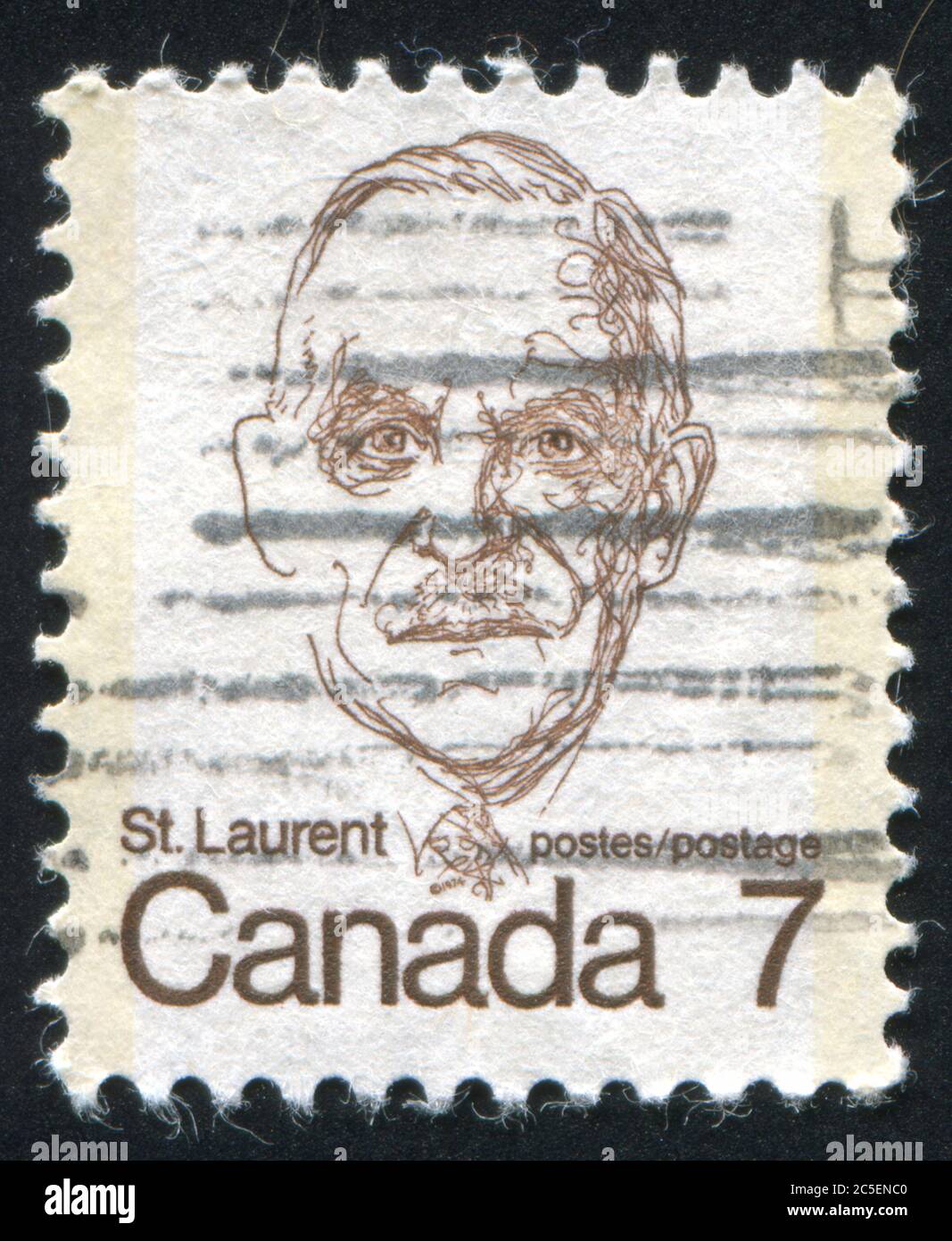 CANADA - CIRCA 1972: stamp printed by Canada, shows Louis St. Laurent ...