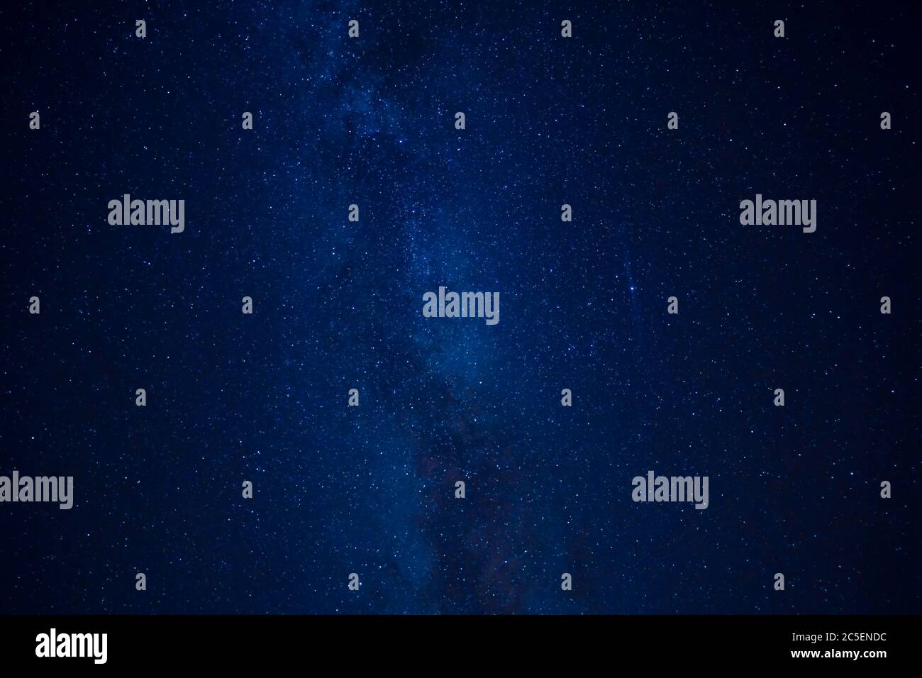 Blue Sky Dark With Stars And Milky Way At Night Stock Photo - Alamy