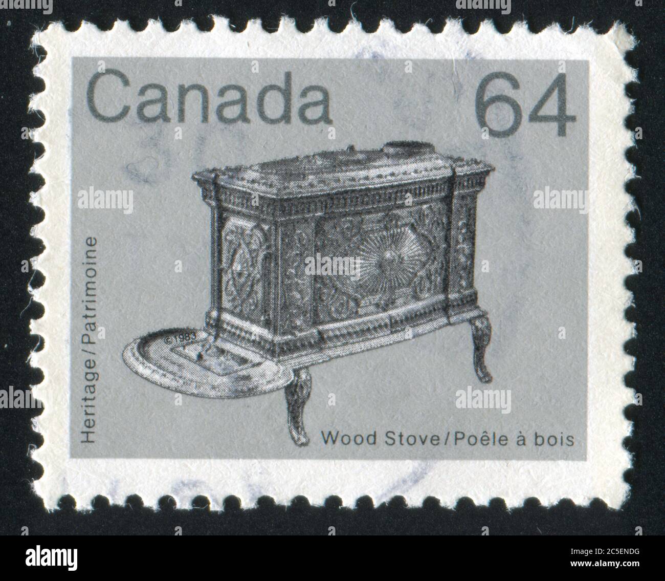 CANADA - CIRCA 1982: stamp printed by Canada, shows Wood stove, circa ...