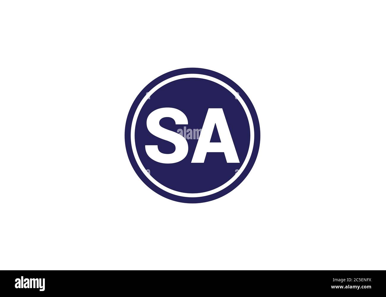 Initial Monogram Letter S A Logo Design Vector Template. S A Letter ...