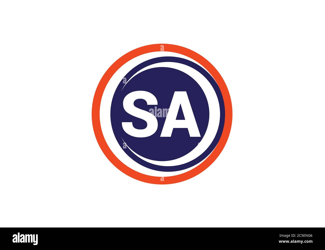 Initial Monogram Letter S A Logo Design Vector Template. S A Letter ...