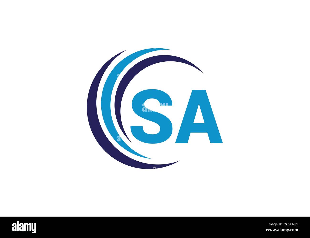 Initial Monogram Letter S A Logo Design Vector Template. S A Letter ...