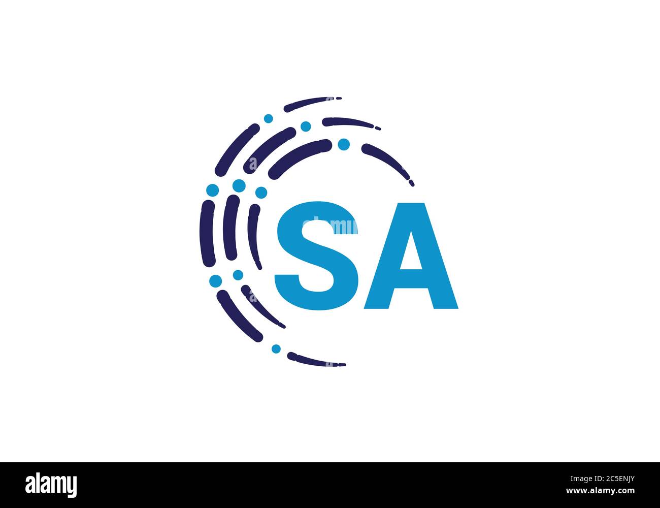 Initial Monogram Letter S A Logo Design Vector Template. S A Letter ...