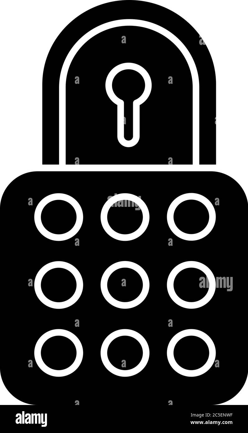 Lock black glyph icon Stock Vector Image & Art - Alamy