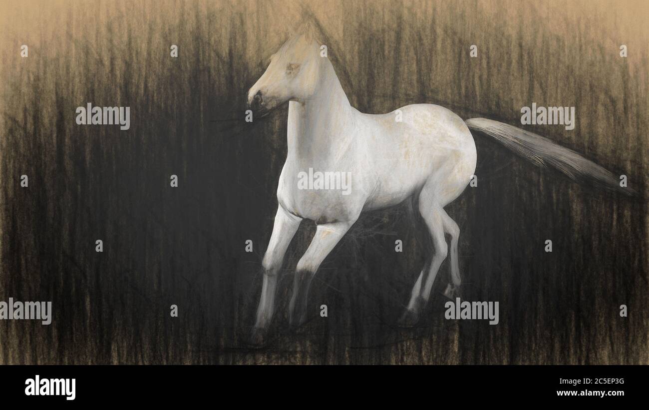 Digital 3d illustration of horse Stock Photo - Alamy
