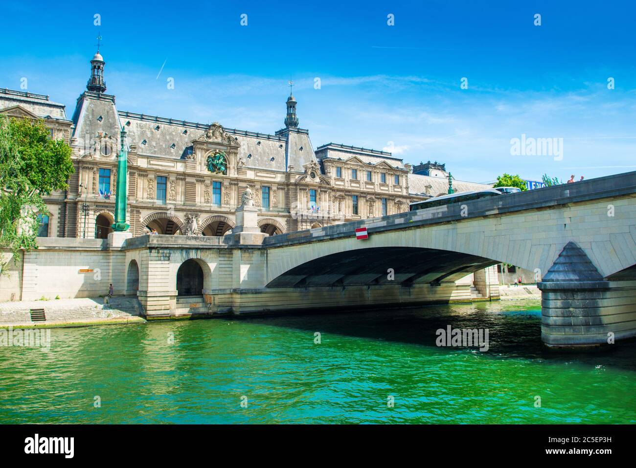 Louvre museum river seine from hi-res stock photography and images - Alamy