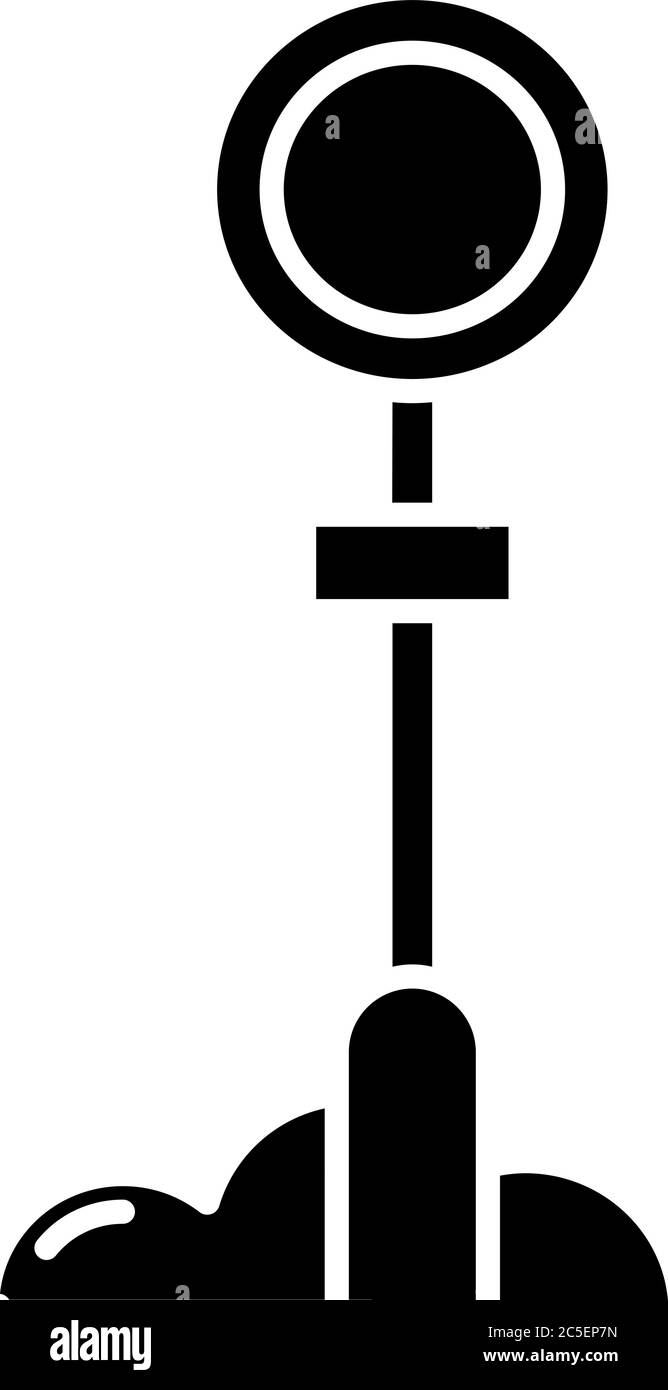 Bus stop sign post Cut Out Stock Images & Pictures - Alamy