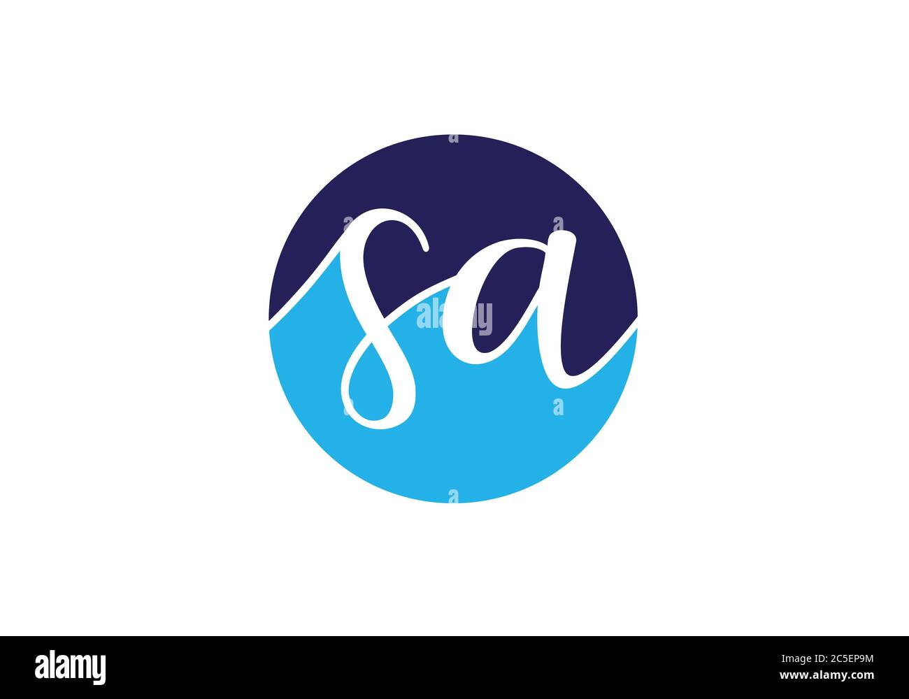 Initial Monogram Letter S A Logo Design Vector Template. S A Letter ...