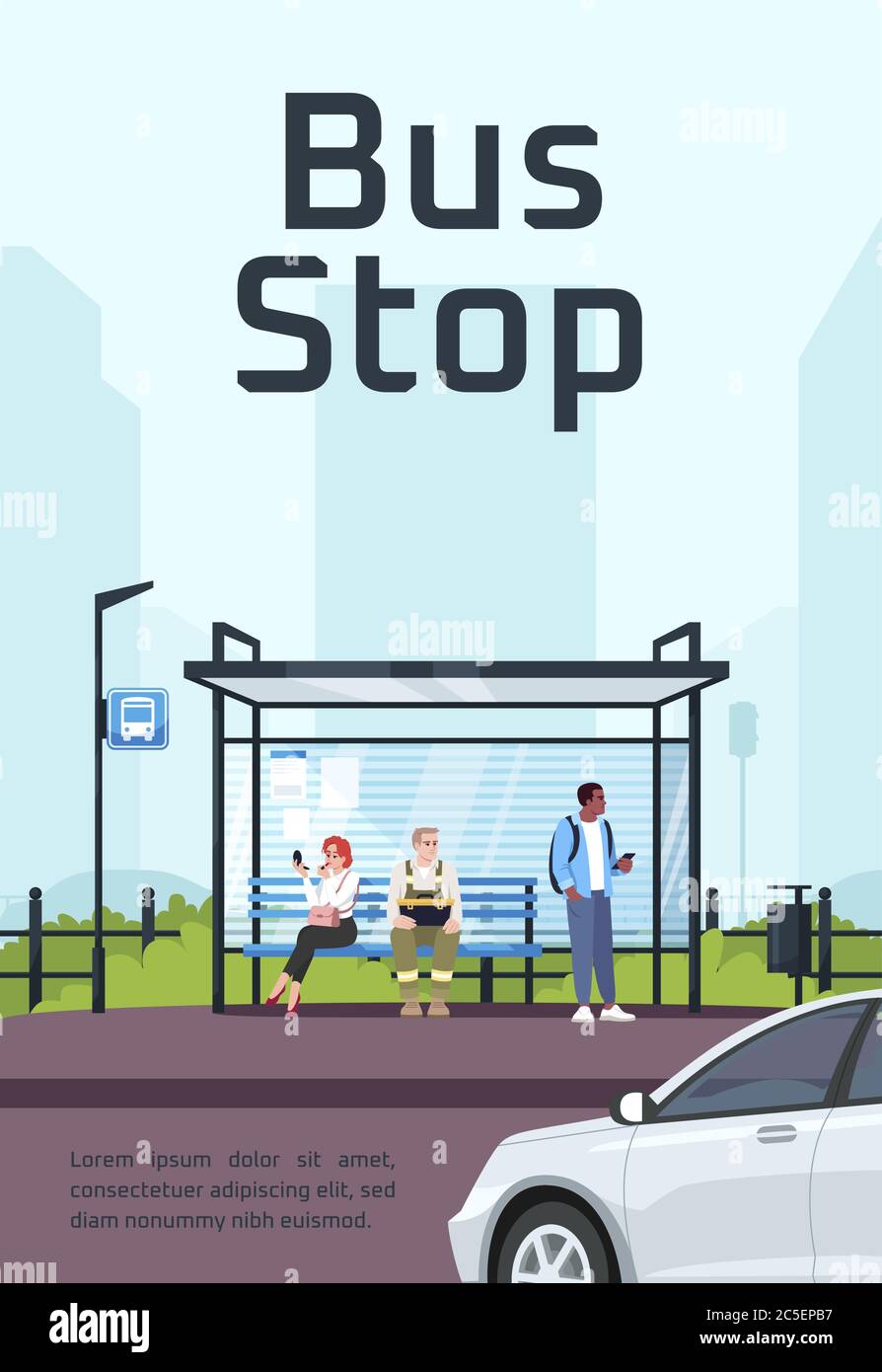 Bus stop poster hi-res stock photography and images - Alamy